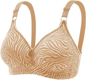 Generic Haut de fitness sans bonnets fins, trois sous-v&ecirc;tements camouflage, fronc&eacute; lat&eacute;ralement, confortable, respirant, sans soutien-gorge, beige, 38