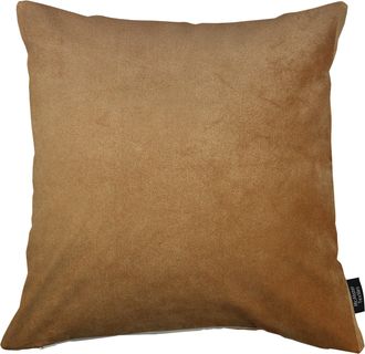 McAlister Textiles Matter Samt Knife Edge | Kissenbezug für Sofakissen in Karamel | 43 x 43cm | erhältlich in 25 Farben | griffester Samt | Kissenhülle für Samtkissen