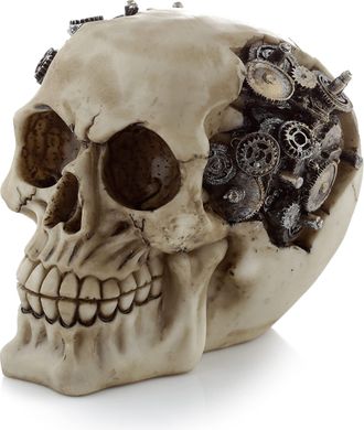 Puckator Dekorativer Steam Punk Totenkopf mit Getriebe