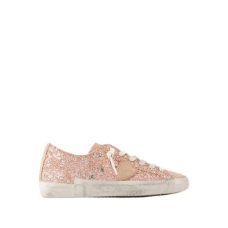 Philippe Model Pink Canvas Low Top Sneakers - - Shoes - Damen - Rosa - 39 EU