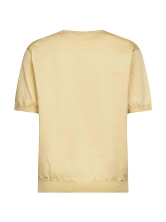 Prada Womens Cream Cotton And Silk Sweater