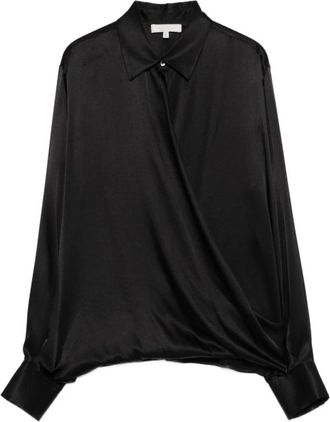 Antonelli Femme, Blouses et Chemises, Noir, Taille: 38 FR Silk Blouse