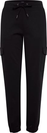 Oxmo Henni Damen Cargo Hose Stoffhose Regular Fit, Größe:S, Farbe:Black (194007)