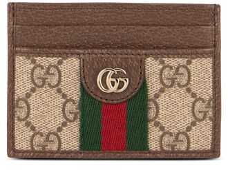 Gucci Womens Cardholder Ophidia Gg Supreme Beige Polyurethane Wallets & Purses
