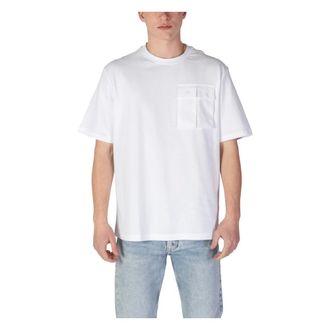 Antony Morato Homme, Tops, Blanc, Taille: M T-shirt Blanc en Coton à Manches Courtes