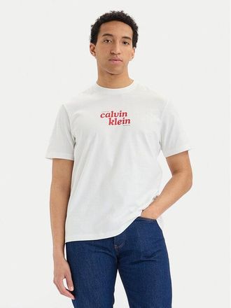 Calvin Klein Jeans T-Shirt SS 20S LV04RG815G Wei&szlig; Regular Fit