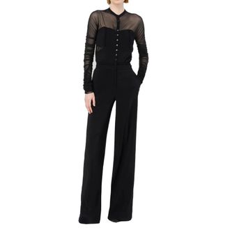 Pinko Pinko, Femme, Combinaisons et Ensembles, Noir, Taille: 36 FR Cardigan avec Manches en Tulle