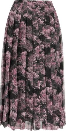 Tory Burch Jupe midi pliss&eacute;e imprim&eacute;e en soie - Femme - Jupes - Rose - Taille: 38 FR