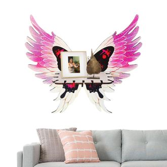 Generico Eckwand-Schmetterlinge aus Holz, in Schmetterlingsform, dekoratives, rustikale Skulptur, Wandmontage, f&uuml;r Caf&eacute;, Eingang, Wohnzimmer