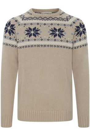 11 Project PRTimbro Herren Strickpullover Grobstrick Pullover aus hochwertiger Woll-Mix-Qualit&auml;t, Gr&ouml;&szlig;e:M, Farbe:Crockery (161104)