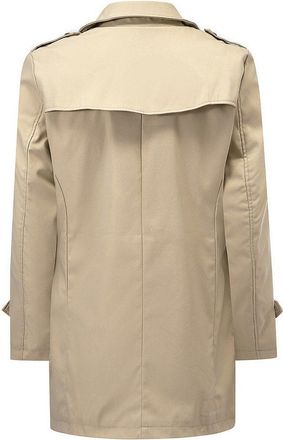 AlltheMen Trenchcoat zweireihig Herren eleganter Kurzmantel Mittellange Herbstjacke