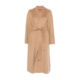 Max Mara Manteau Ceintur&eacute; - Femme - Manteaux - Brun - Taille: 38 FR