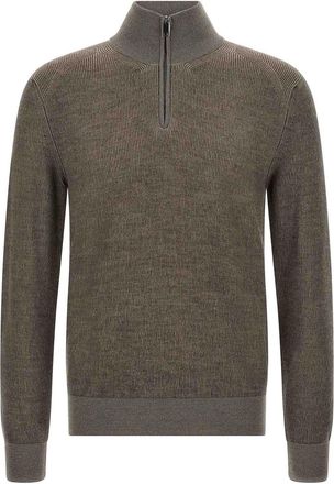 Brioni Rundhalspullover - Braun