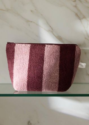 Mango Trousse en coton &agrave; carreaux bordeaux - Home - Taille unique - MANGO HOME