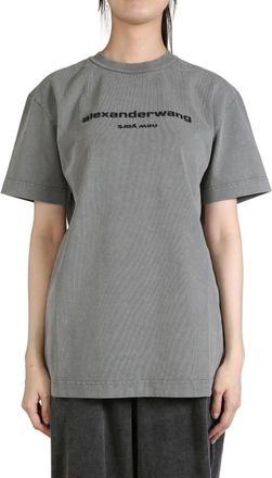 Alexander Wang logo-print T-shirt - Grau