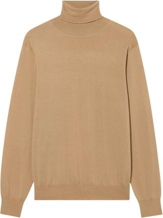 Brooks Brothers Homme, Pulls, Brun, Taille: 3XL Pull col roul&eacute; en laine m&eacute;rinos