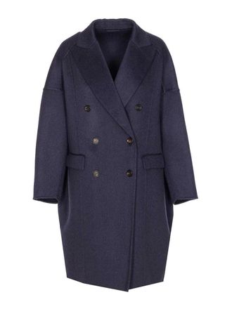 Brunello Cucinelli Manteau Court - Bleu