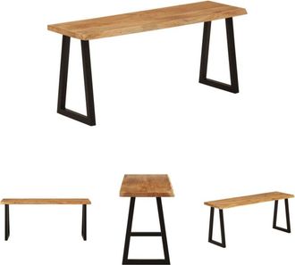 vidaXL The Living Store Bank Baumkante 105 cm Massivholz Akazie - Sitzb&auml;nke