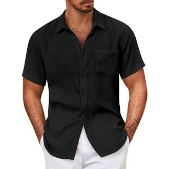 Generic Offres daujourdhui Chemise boutonn&eacute;e &agrave; manches courtes pour hommes, chemise d&eacute;contract&eacute;e, &eacute;t&eacute;, manches courtes, chemises boutonn&eacute;es, v&ecirc;tements tendanc