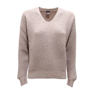 Lorena Antoniazzi Pailletten-Woll-Kaschmirpullover - - Knitwear - Damen - Beige - XS