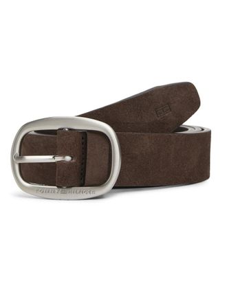 Tommy Hilfiger G&uuml;rtel aus Leder mit polierter Label-Dornschlie&szlig;e in