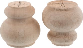 NUOBESTY 2 St&uuml;ck Holzm&ouml;belbeine: Sofa-Ersatzteile - 7,6 cm hohe Holzm&ouml;belf&uuml;&szlig;e f&uuml;r Schrank, Zweisitzer, Schreibtisch, Sideboard, Sessel, B&uuml;cherregal - Kugelf&uuml;&szlig;e