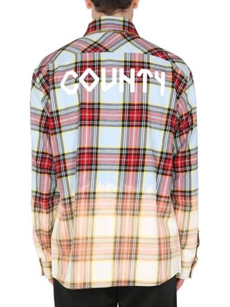 Marcelo Burlon Check Print Cotton Shirt - Multicolor