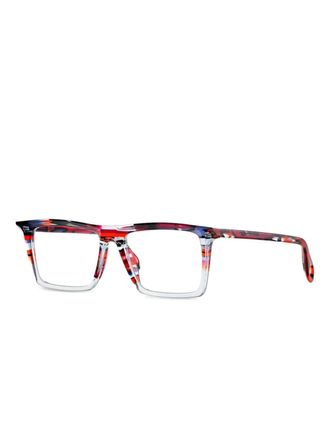 Theo Eyewear Brille mit eckigem Gestell - Rot