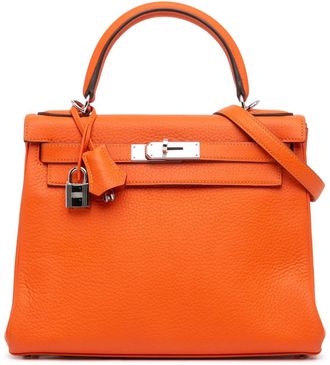 Herm&egrave;s Hobo Bags - Togo Kelly II Retourne 28 - Gr. unisize - in Orange - f&uuml;r Damen