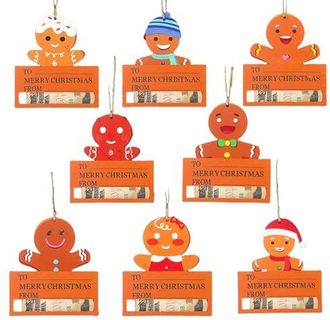 Generic Enveloppe dargent de No&euml;l - Caisse &agrave; monnaie de No&euml;l en bois, d&eacute;coration &agrave; suspendre pour arbre de No&euml;l, d&eacute;coration amusante | Clip Mooney fait &agrave; la m