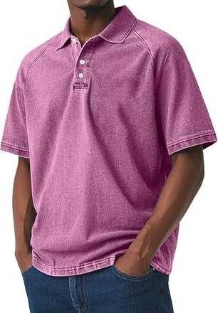 Generic Haut basique &agrave; manches courtes uni pour homme - Mode pour homme - Couleur unie - R&eacute;tro - Manches courtes - Pour int&eacute;rieur et ext&eacute;rieur, rose, 3XL
