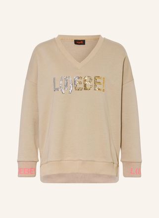 Miss Goodlife Miss Goodlife Sweatshirt Mit Pailletten beige