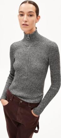 Armedangels Damen vegan Pullover Mikaelaa Clean Up Grau