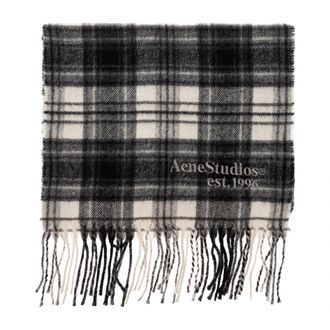 Acne Studios Plaid Cashmere Scarf - - Accessories - unisex - Grau - ONE SIZE