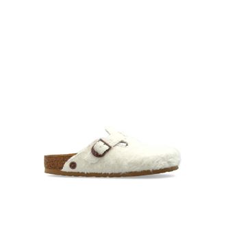 Birkenstock Boston Wooly Moon Narrow Fit - Femme - Chaussures - Blanc - Taille: 39 EU