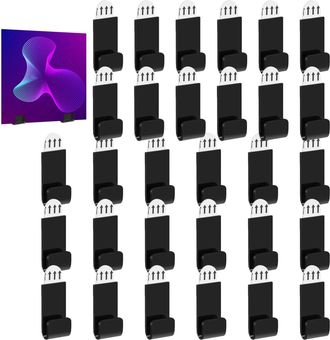 Generico Wandhalterung f&uuml;r ergonomische Album, stylisch, Acryl, transparent, 30 Kleiderb&uuml;gel, Dekoration f&uuml;r W&auml;nde, Zeitschriften, Ausstellung, vielseitig eins