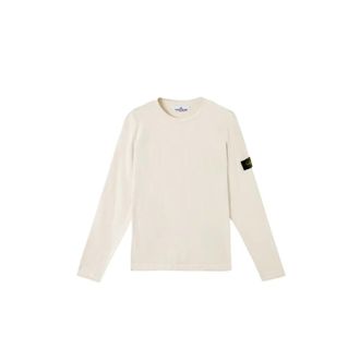 Stone Island Ivory Gestrickter Crewneck Pullover - - Knitwear - Herren - Beige - XL