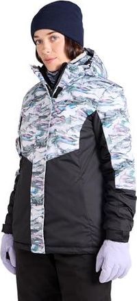 Mountain Warehouse Dawn Veste de ski pour femme - Imperm&eacute;able &agrave; la neige - Veste chaude doubl&eacute;e en polaire, poignets r&eacute;glables, ourlet et capuche - V&ecirc;tement de ski id&eacute;al