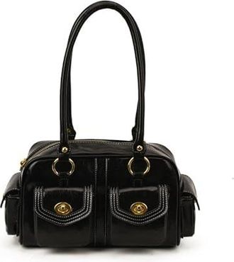 Generic Sac &agrave; bandouli&egrave;re &eacute;l&eacute;gant en cuir PU pour femme, grand sac polyvalent avec plusieurs compartiments pour travail et loisirs