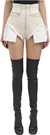 Rick Owens Femme, Shorts, Beige, Taille: 38 FR Dirt Cutoff Denim Shorts