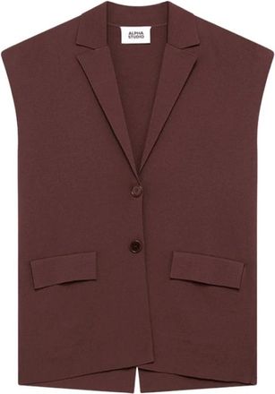 Alpha Studio Femme, Vestes, Brun, Taille: 44 FR Gilet