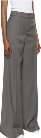 Max Mara Femme, Pantalons, Gris, Taille: 42 FR Long Trouser