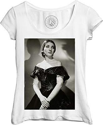 Fabulous T-Shirt Femme Photo de Star C&eacute;l&eacute;brit&eacute; Maria Callas Cantatrice Chanteuse Op&eacute;raMusique Original 3 la Traviata