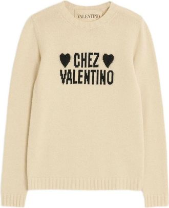 Valentino Garavani Femme, Pulls, Beige, Taille: 38 FR Chez Valentino Sweater