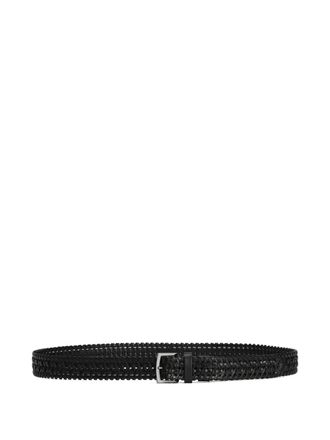 Dolce & Gabbana ceinture en cuir à design tressé - Noir