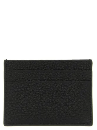 Balenciaga Hammered Calf Leather Card Case - Black