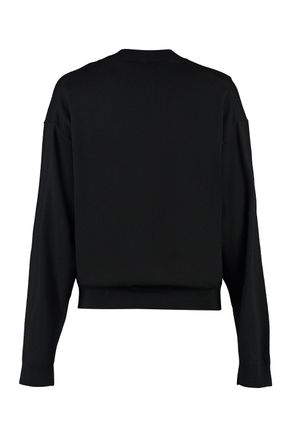 Kenzo Womens Crew-Neck Wool Sweater Black