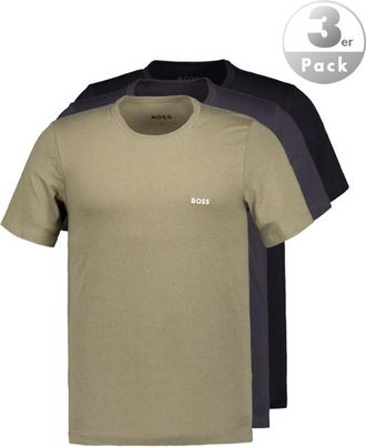 HUGO BOSS Herren T-Shirts grau Baumwolle