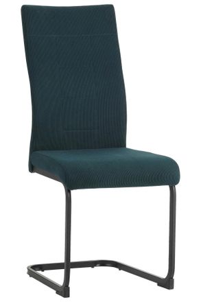 CARRYHOME Schwingstuhl, Petrol, Metall, Textil, Rundrohr, C-Form, 44x100x59 cm, Stoffauswahl, Esszimmer, St&uuml;hle, Esszimmerst&uuml;hle, Schwingst&uuml;hle