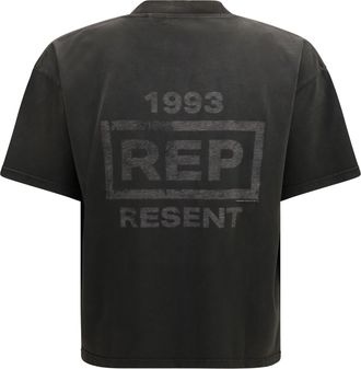 Represent Logo Print T-Shirt - Gray